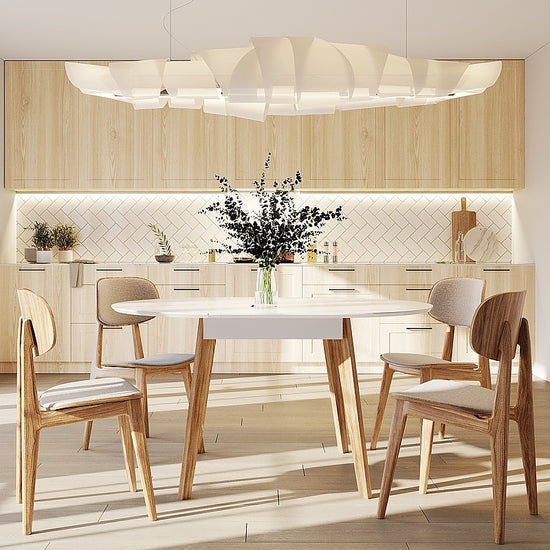 Shop Online | Round Extendable Dining Table 39"/55" – StolOss Furniture